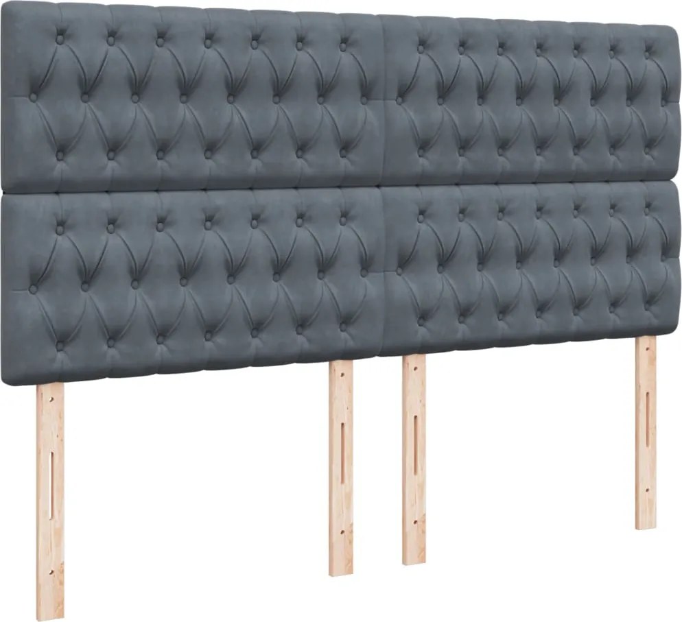 Box spring postel s matrací tmavě šedá 180x200 cm samet 3293285