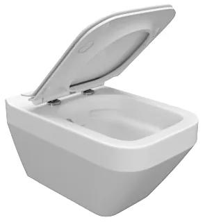 Cersanit Crea WC mísa závěsná hranatá se sedátkem CleanOn, bílá, S701-213