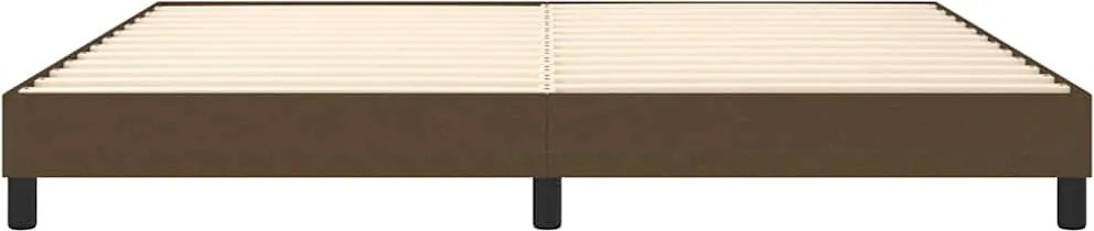 Rám postele s boxspringem tmavě hnědý 200 x 200 cm textil 3120543