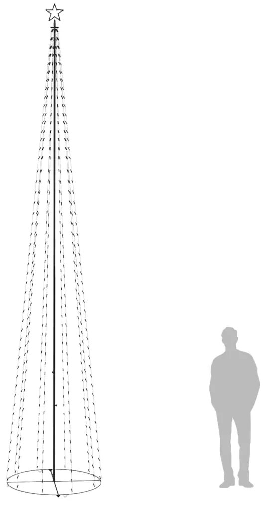 vidaXL Marketos Vánoční stromek kužel 752 modrých LED diod 160 x 500 cm
