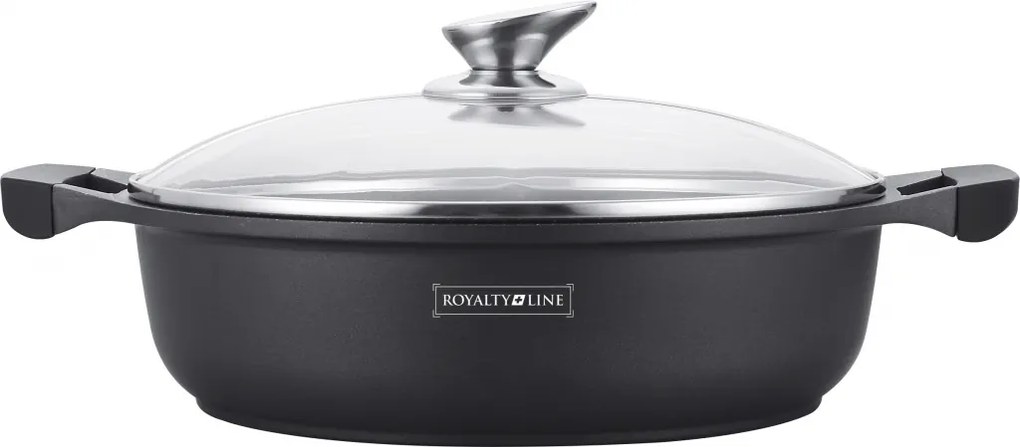 Mramorový kastrol s poklicí Royalty Line RL-BR32M o průměru 32 cm / POŠKOZENÝ OBAL