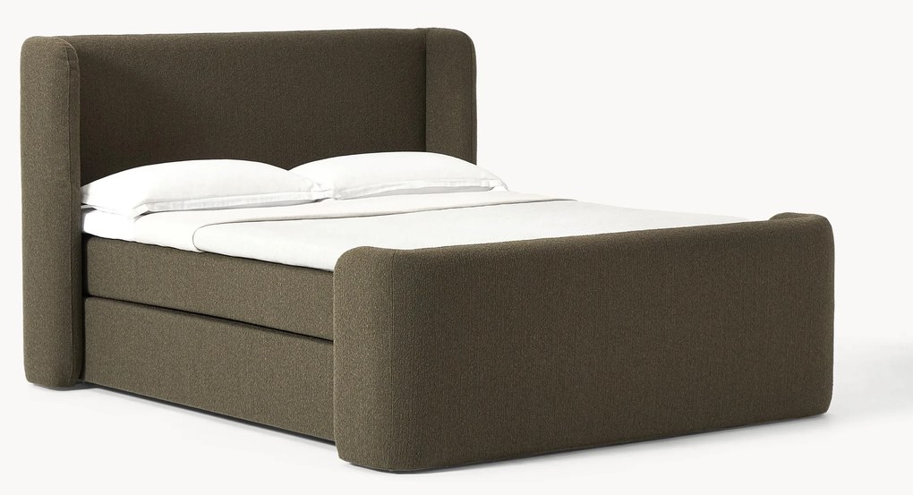 Kontinentální bouclé postel Perla