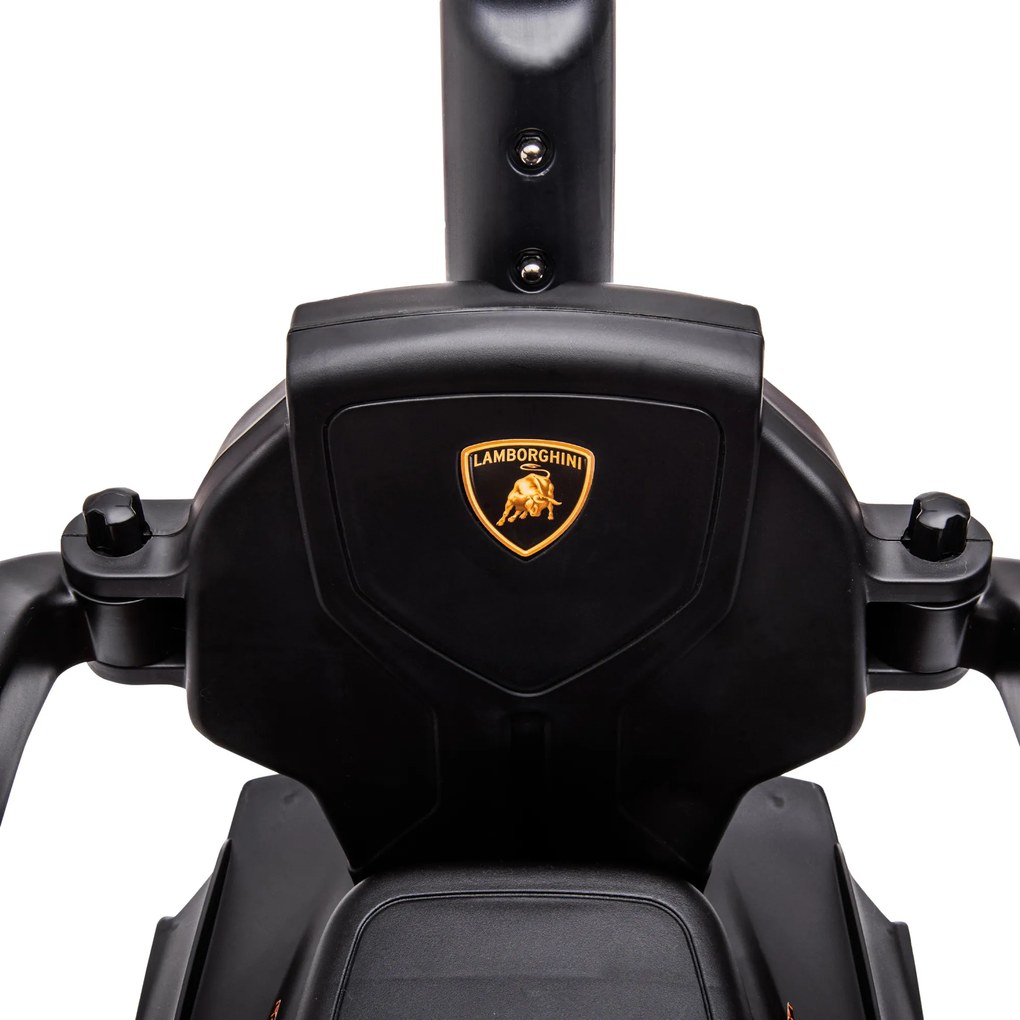 AIYAPLAY 2-v-1 Lamborghini Essenza SCV12 Dětské Odpojovací Auto 12-36 Měsíců S Tlačítkem A Odnímatelnou Rukojetí 86.5x40x89.5 cm Oranžové a Černé