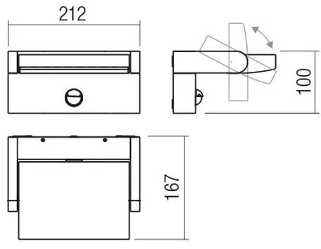 Redo 90588 -LED Venkovní svítidlo se senzorem FLIP LED/20W/230V 3000K IP54 hnědá