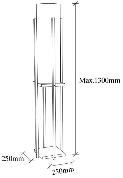 Stojací lampa 1xE27/40W/230V bílá