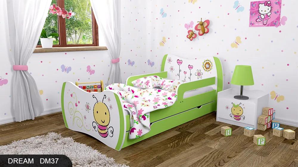 Dětská postel Dream vzor 37 180x90 cm zelená