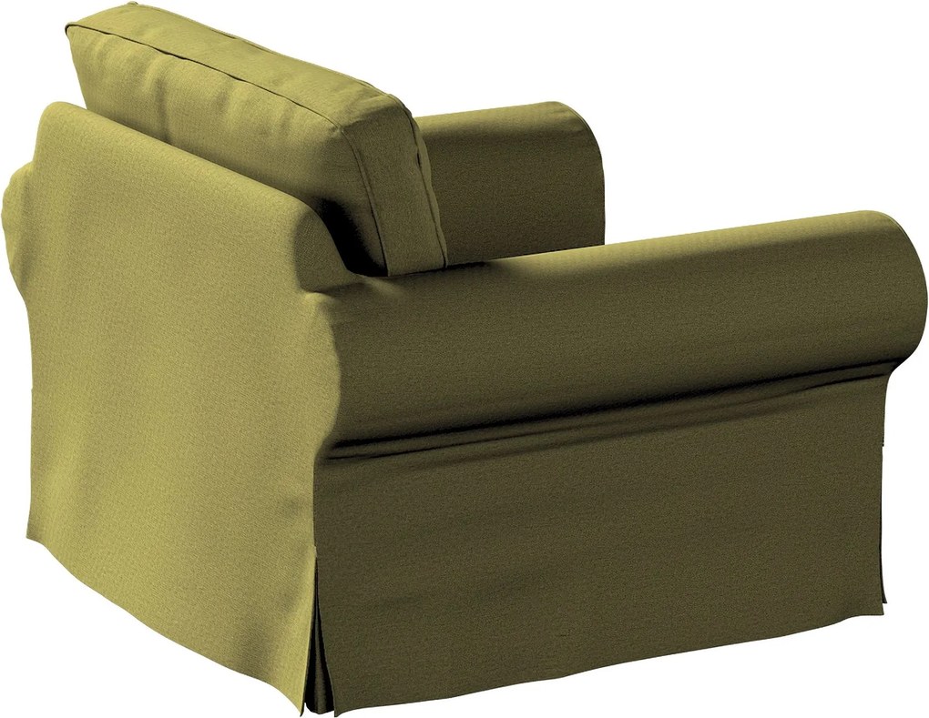 Potah na křeslo IKEA Ektorp barva zelená látka pletený vzor