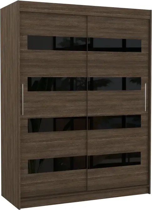 Skříň posuvná se zrcadlem MARTINEZ 150 choco