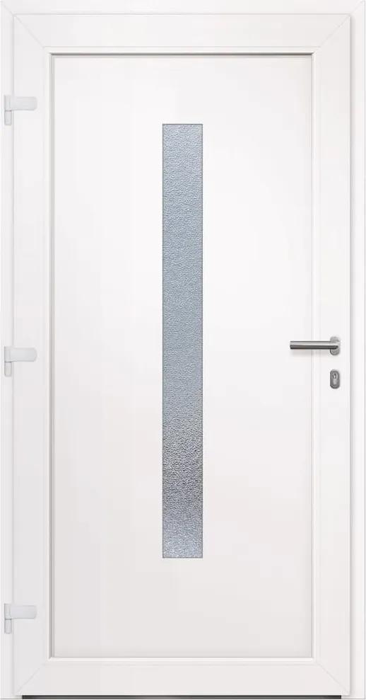 vidaXL Vchodové dveře 108 x 208 cm PVC [3157088] Barva: Bílá