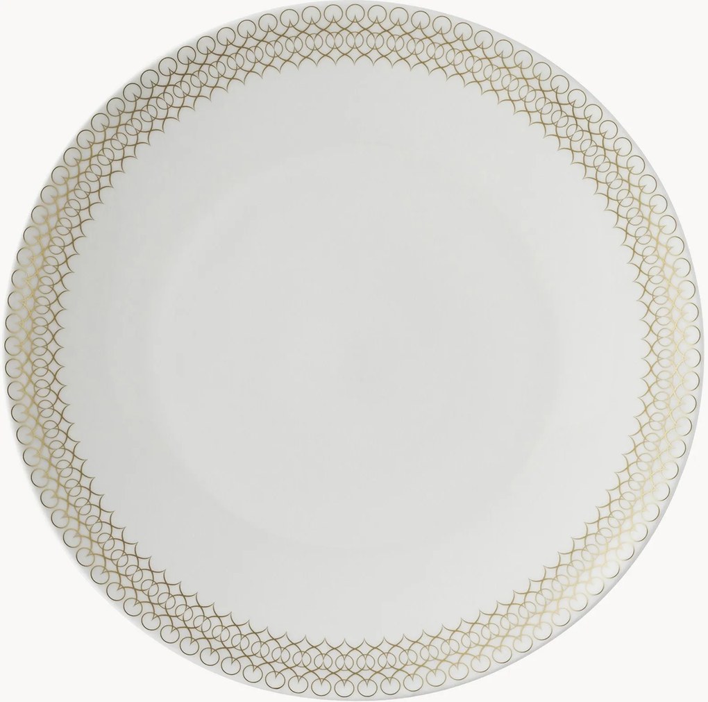 Sada mělkých talířů z kostního porcelánu Jade, 6 dílů