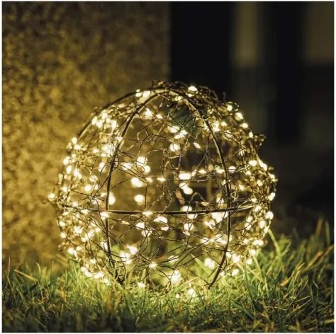 LED vánoční koule 20cm EMOS DCTW33 230V venkovní IP44 i vnitřní použití teplá bílá