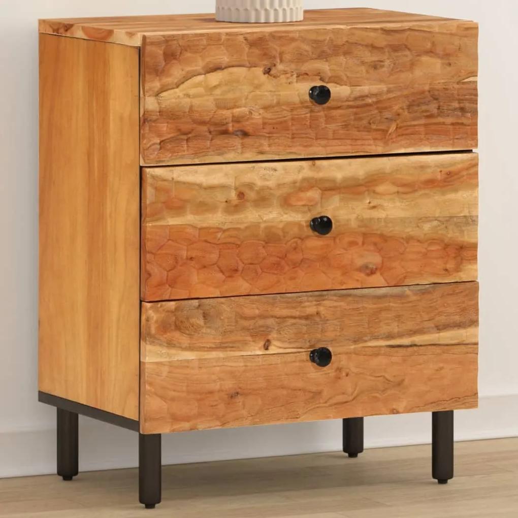 Noční stolek 50x33x60 cm masivní akáciové dřevo - Default Title
