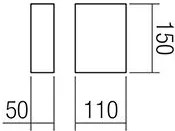 Redo 01-1448 Match, černé nástěnné svítidlo LED 6,7W 3000K, výška 15cm, IP54