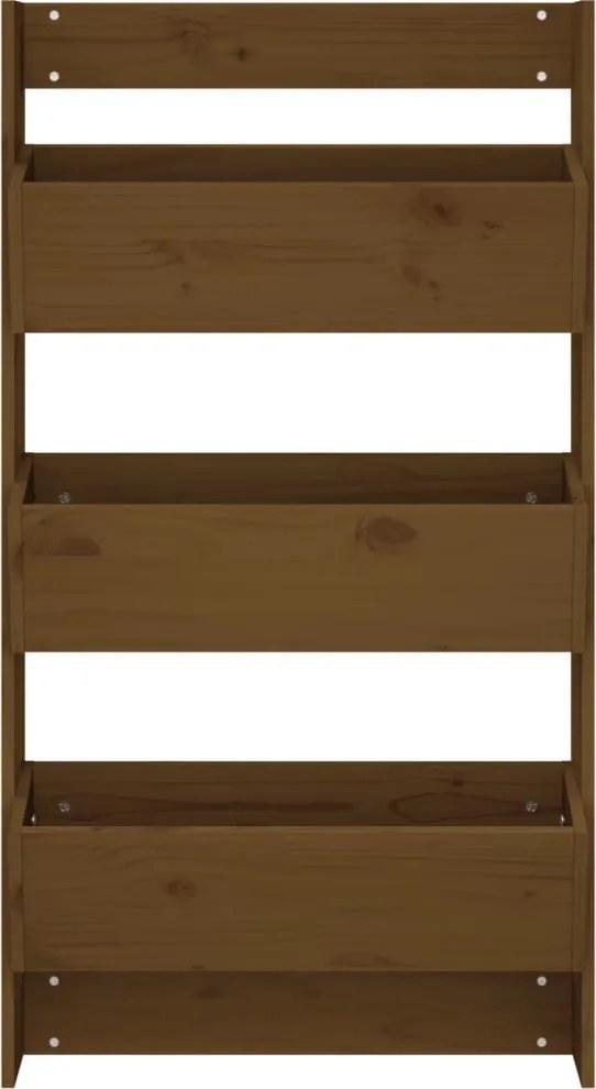 vidaXL Nástěnný truhlík 3patrový 60 x 18,5 x 110 cm masivní douglaska [825117] Barva: Šedá borovice