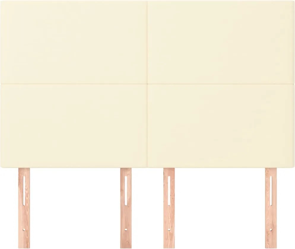 Čelo postele krémové 144x5x118/128 cm umělá kůže 3116144