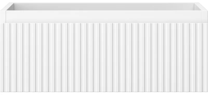 Mexen Rivel, koupelnová skříňka 60 cm, 1 zásuvka, drážkovaná, bílá matná, 91A20-06023-1-BF01