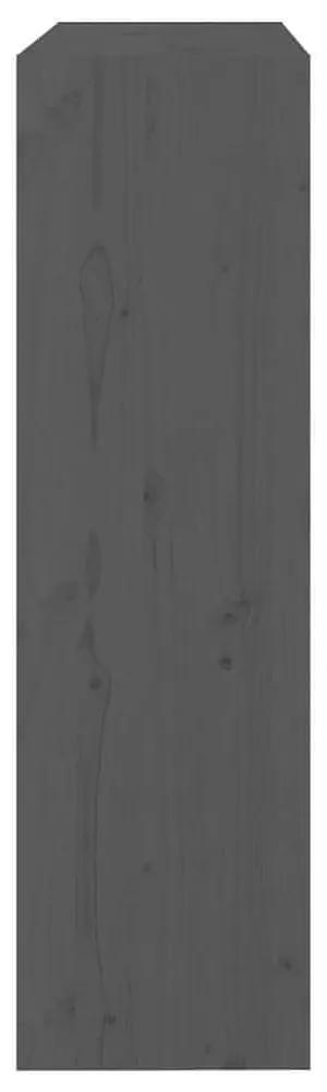 Petromila Knihovna / dělicí stěna šedá 80x30x103,5 cm masivní borovice