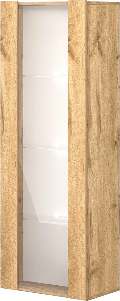 Závěsná vitrína Vivien 40 cm s LED osvětlením dub Wotan