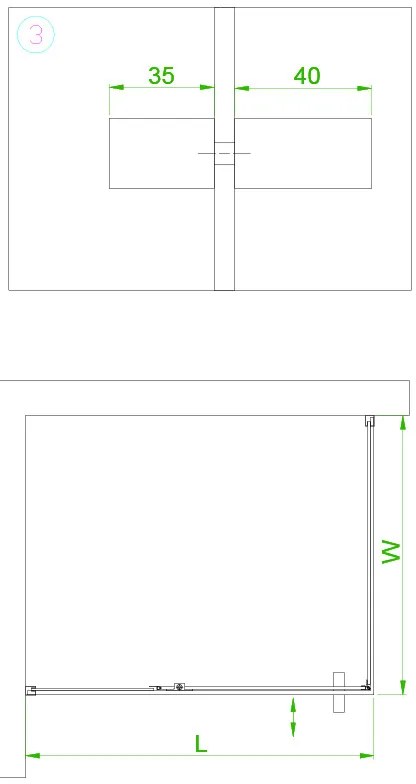 BPS-koupelny Obdélníkový sprchový kout HYD-OK16BS 110x90 černá/transparent - bez vaničky