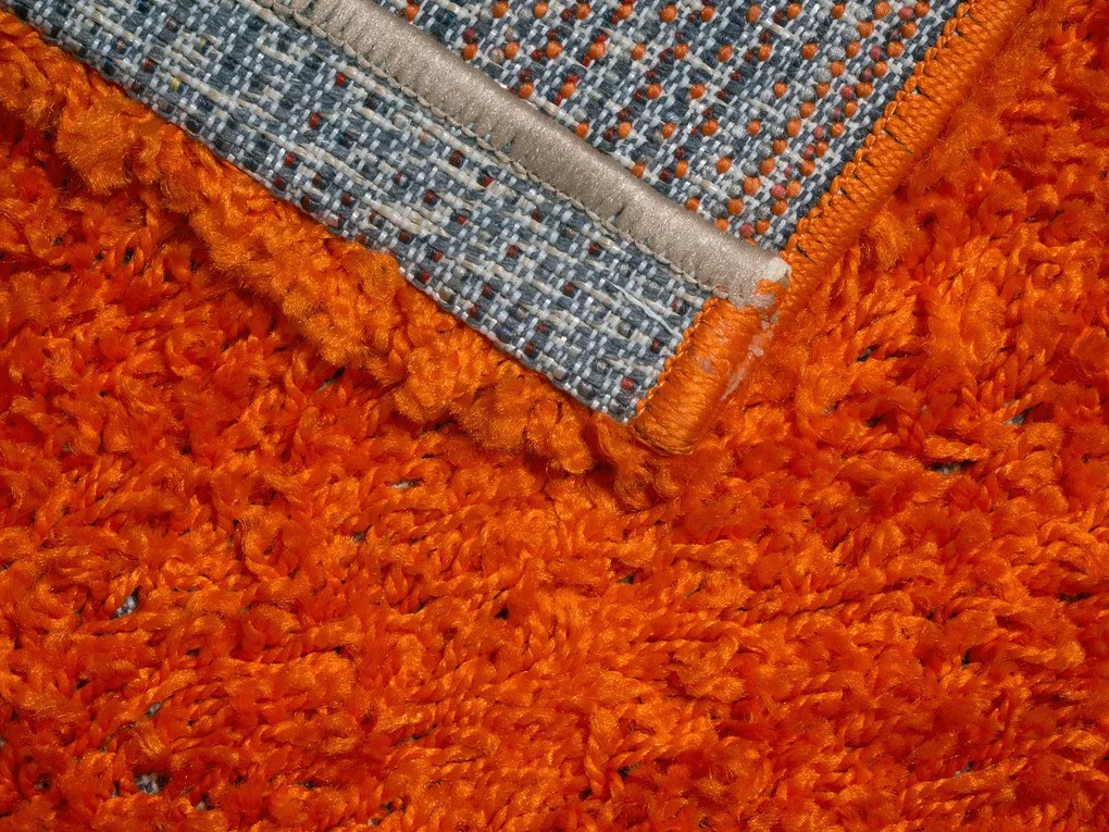 Mono Carpet, Kusový koberec Efor Shaggy 3419 Orange, 80x150, oranžová, ložnice