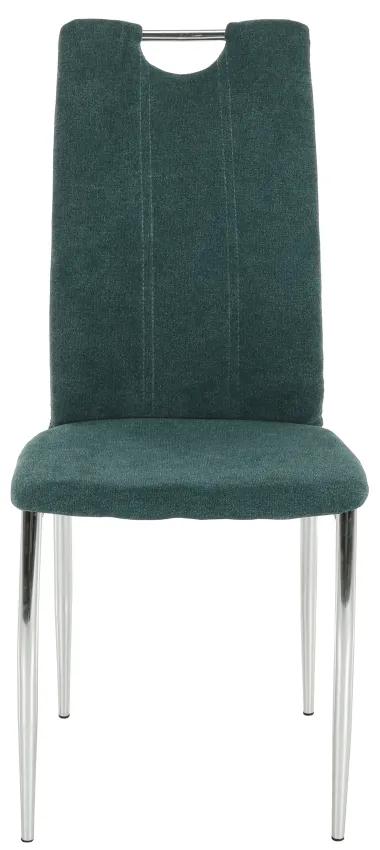Jídelní židle OLIVA NEW látka azurová, kov chrom