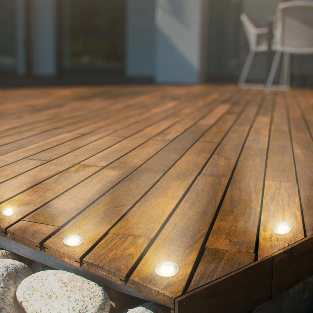 BRI 3923034 CONNECT TO SHINE prodlužovací sada Teak 3ks LED zapuštěných svítidel do země, IP65 - BRILONER