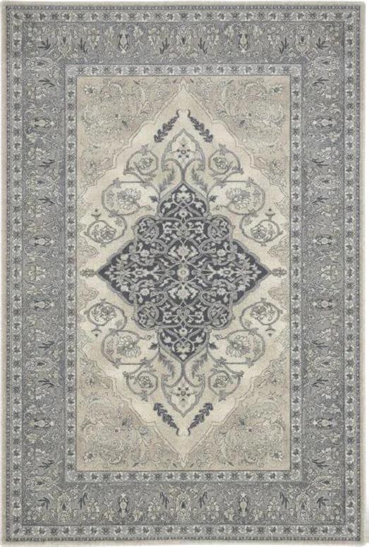 Kusový koberec vlněný Agnella Isfahan Leyla Len béžový krémový Rozměr: 400x500 cm