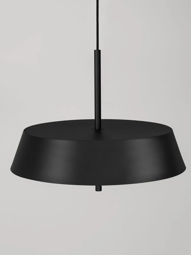 Matně černé hliníkové LED stmívatelné závěsné svítidlo ø 45 cm Velio – Nova Luce