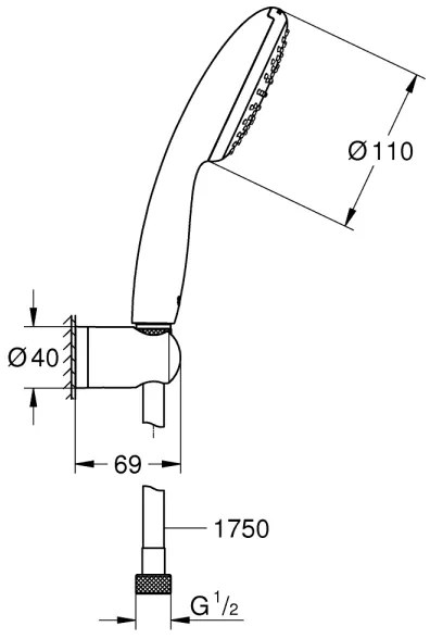 GROHE 27944001 - Sprchová souprava VITALIO START 110 110 mm lesklý chrom