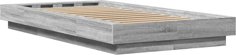 Rám postele s LED osvětlením šedý sonoma 75 x 190 cm kompozit 3281159
