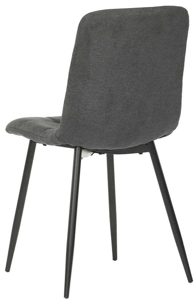 Jídelní židle CT-281 GREY2 látka šedá, kov černý mat