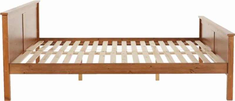 Postel, 160x200, borovicové dřevo v odstínu dub, PROVO NEW Kondela 0000400848