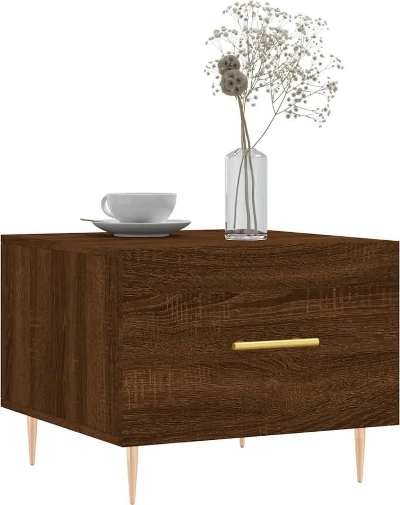 vidaXL Konferenční stolky 2 ks 50 x 50 x 40 cm kompozitní dřevo [829379] Barva: bílá s vysokým leskem