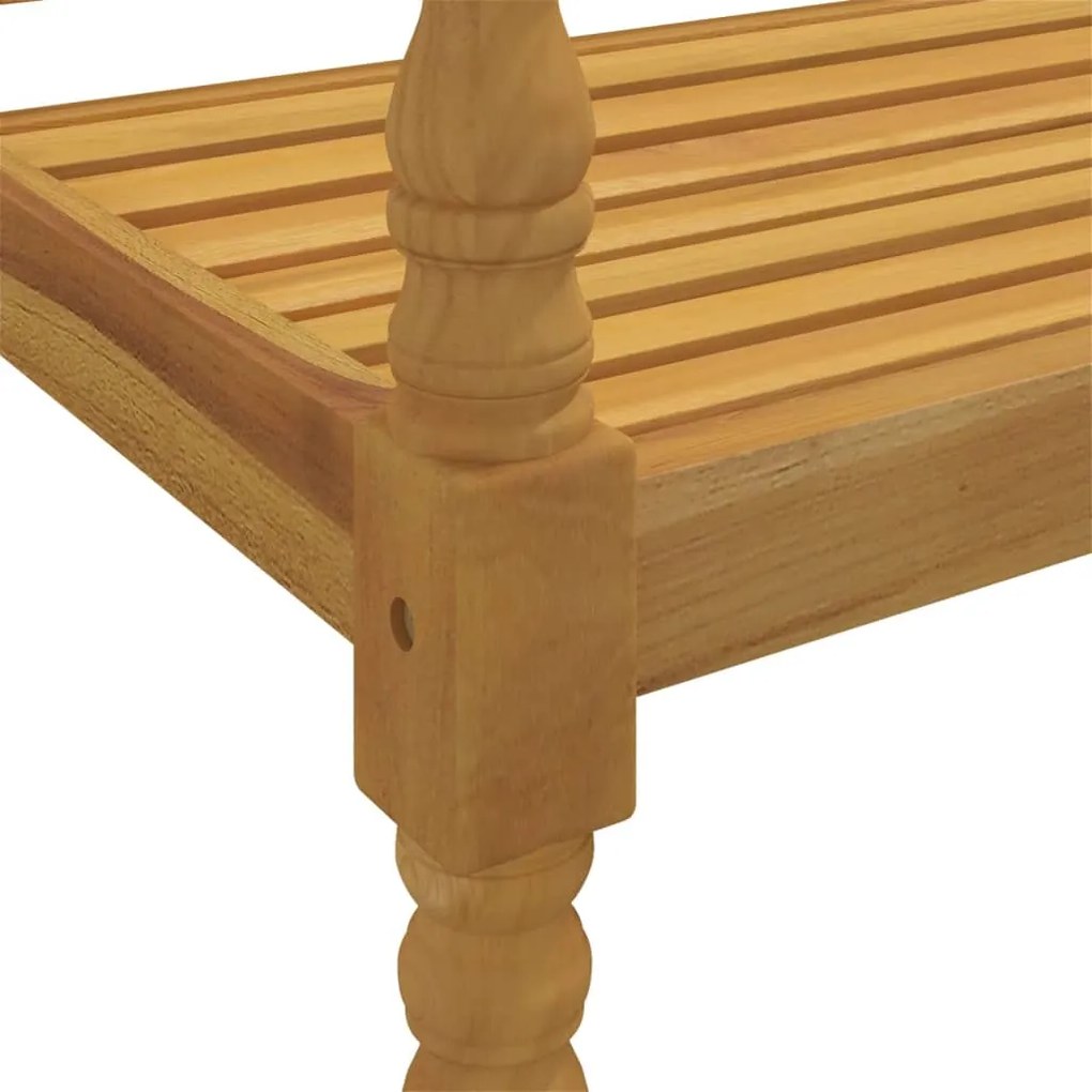 Lavice Batavia se světle modrou poduškou 150 cm masivní teak,  3100845