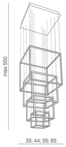Azzardo AZ3140 - LED Stmívatelný lustr na lanku OPERA LED/329W/230V zlatá