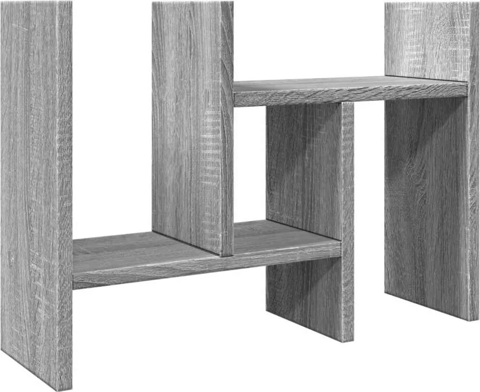 vidaXL Stolní organizér 34,5x15,5x35,5 cm kompozitní dřevo [848057] Barva: Bílá