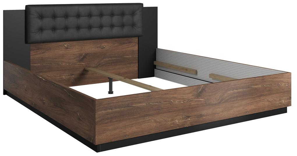 Manželská postel 180 cm Signat Typ 32 (černá + dub artisan). 1042104