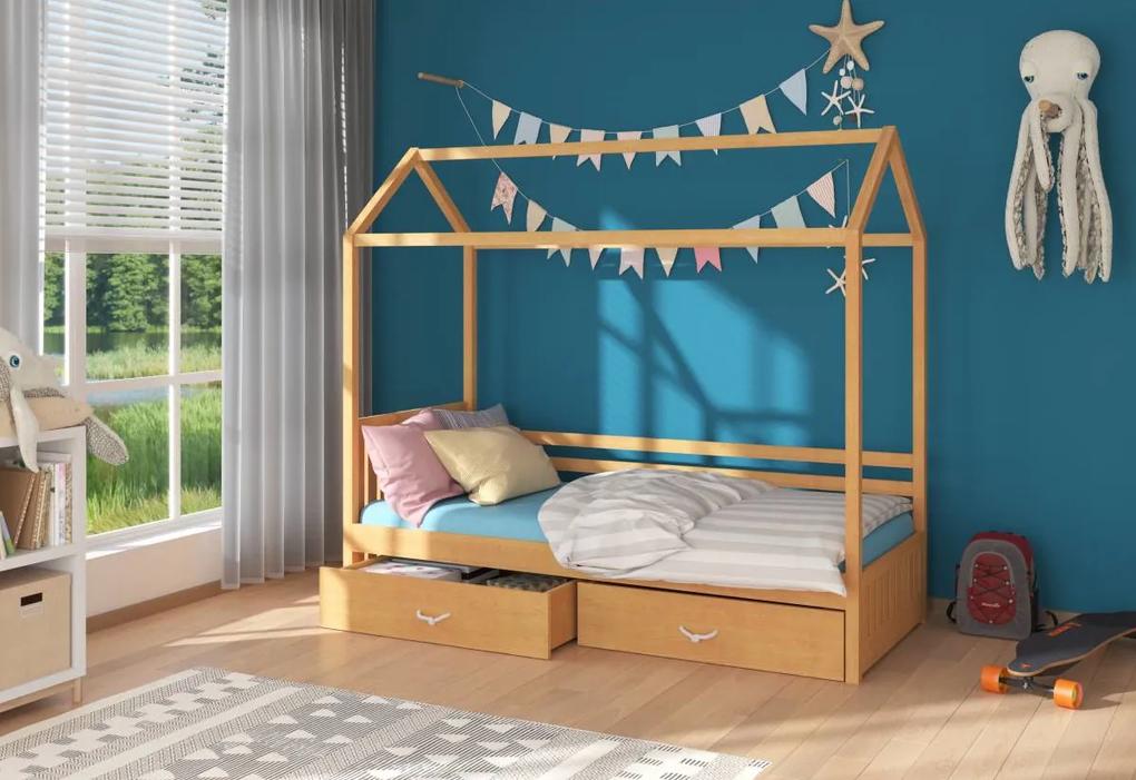 Dětská postel ROSE + matrace, 80x180, buk