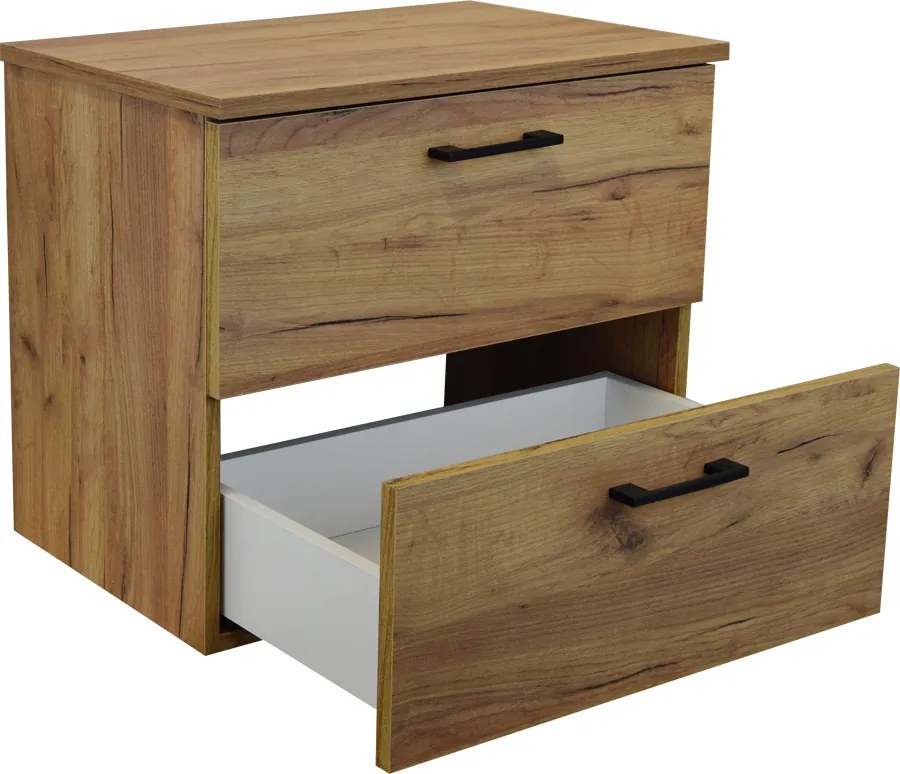 Comodo Koupelnová skříňka pod deskové umyvadlo Agria GO 60-HD- zlatý dub/zlatý dub