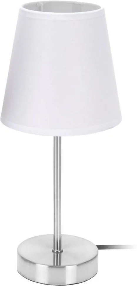 DekorStyle Noční lampa stolní kovová 29,5 cm bílá