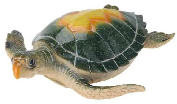 Zahradní figurka z polistone Turtle2, 7x21 cm, vícebarevná