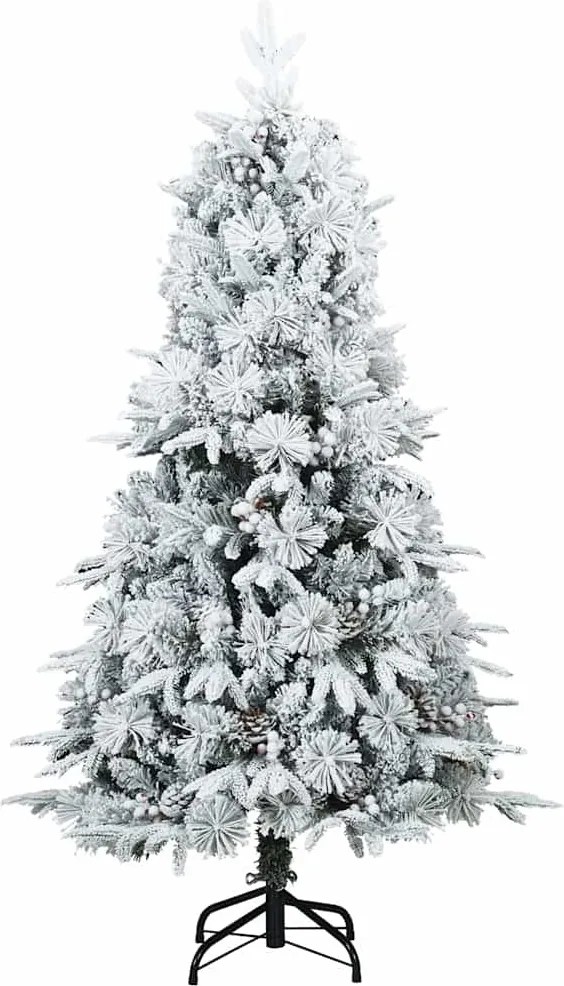 Umělý Skládací Vánoční Strom s stojanem Bílá 150 cm PE a PVC 3397473