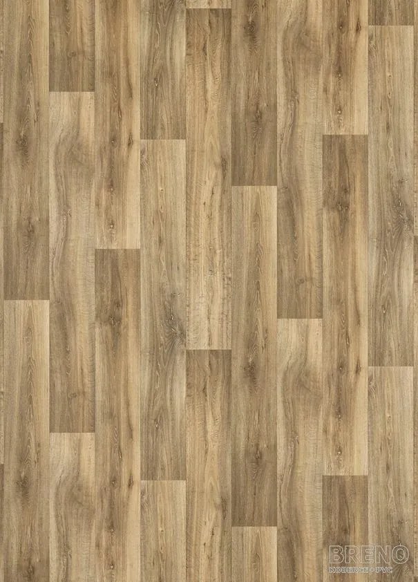 Breno PVC TOPTEX Lime Oak 169M – medově hnědé dřevo, šíře 400 cm