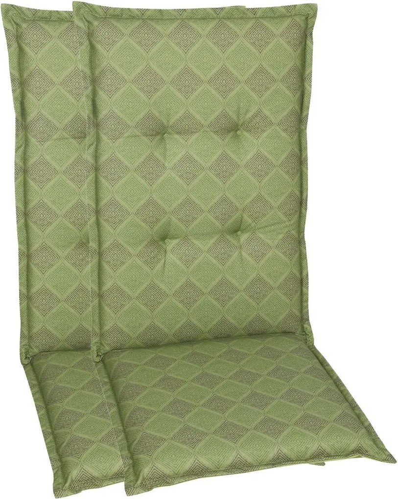 Go-De Textil Zahradní podsedáky Raute (vysoká opěrka, 2 kusy, zelená)