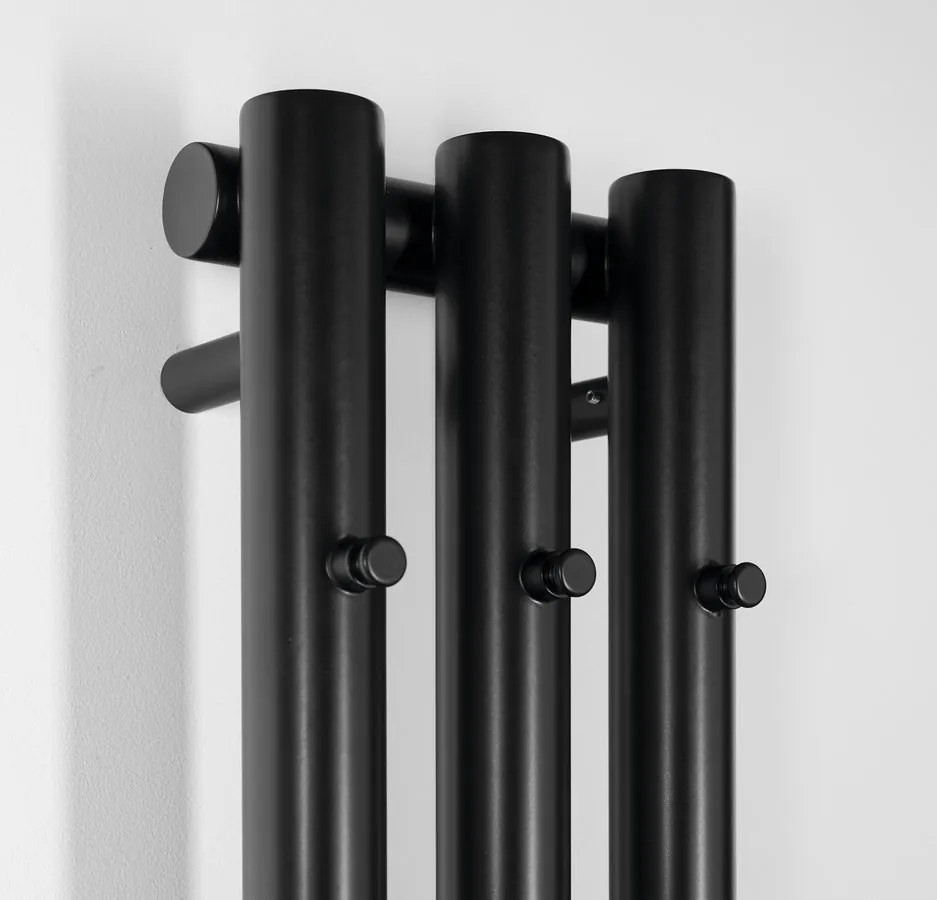 Sapho Sapho, PILON topné těleso 196x1800mm, se 3 háčky, černá mat, IZ128T
