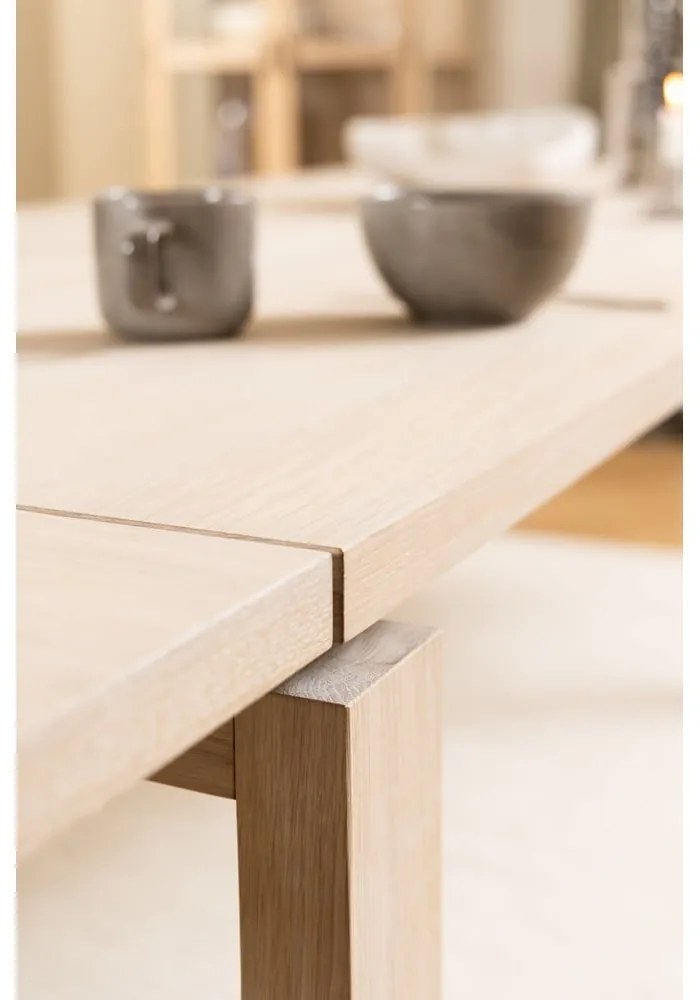 Rozkládací jídelní stůl s deskou v dubovém dekoru 100x200 cm Linley - II. jakost – Actona