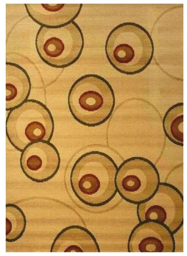 Kusový koberec Paví oka béžový 117x170cm