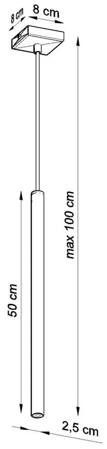 Bílé závěsné svítidlo Sollux Fideus Single