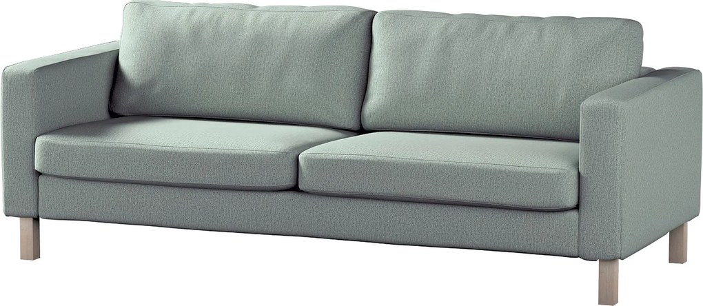 Potah na pohovku IKEA Karlstad 3-místná, nerozkládací, krátký barva zelená látka pletený vzor