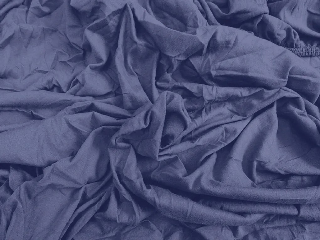 Jersey prostěradlo HIGHFIT tmavě modré 180 x 200 cm